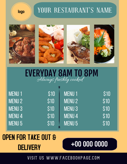restaurant flyer Template | PosterMyWall