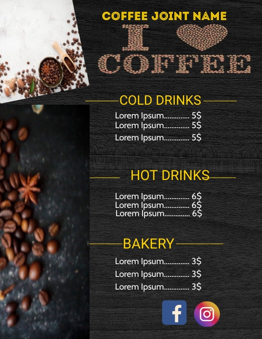 Menus Template | PosterMyWall