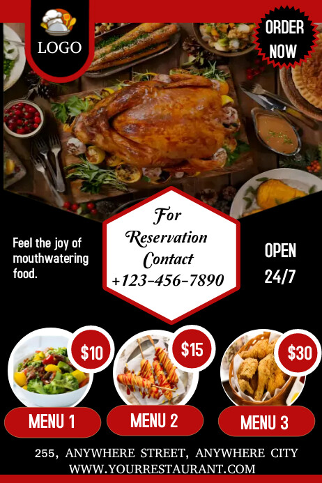 Restaurant flyer Template | PosterMyWall