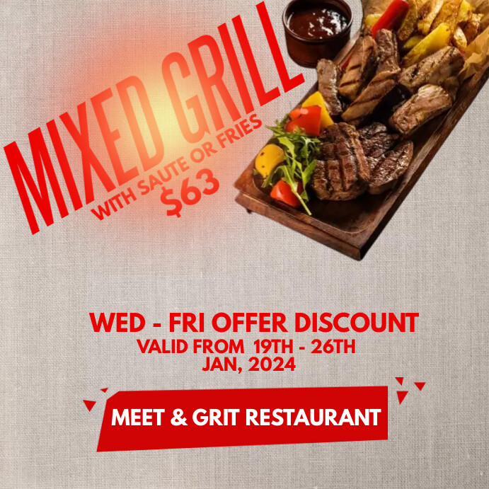 Restaurant flyers Template | PosterMyWall