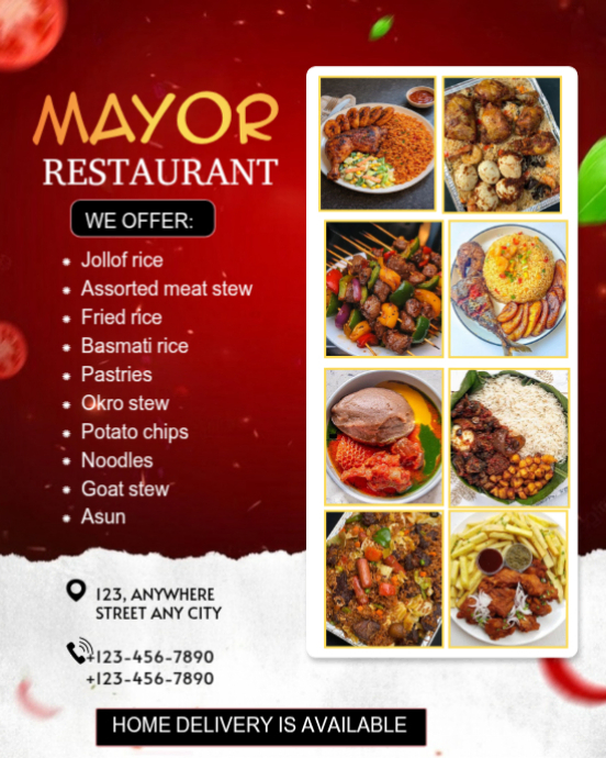 Restaurant flyers Template | PosterMyWall