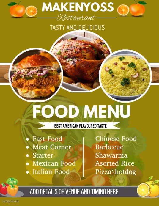 Plantilla de restaurant flyers | PosterMyWall