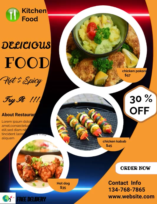 RESTAURANT FLYERS TEMPLATE | PosterMyWall