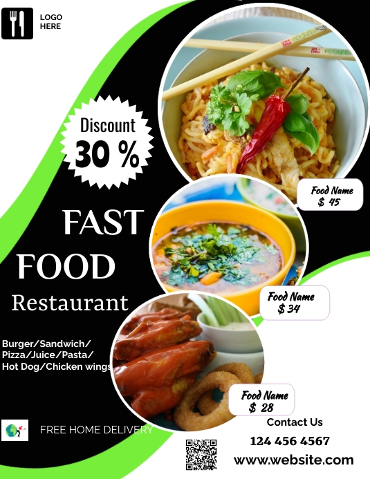 RESTAURANT FLYERS TEMPLATE | PosterMyWall