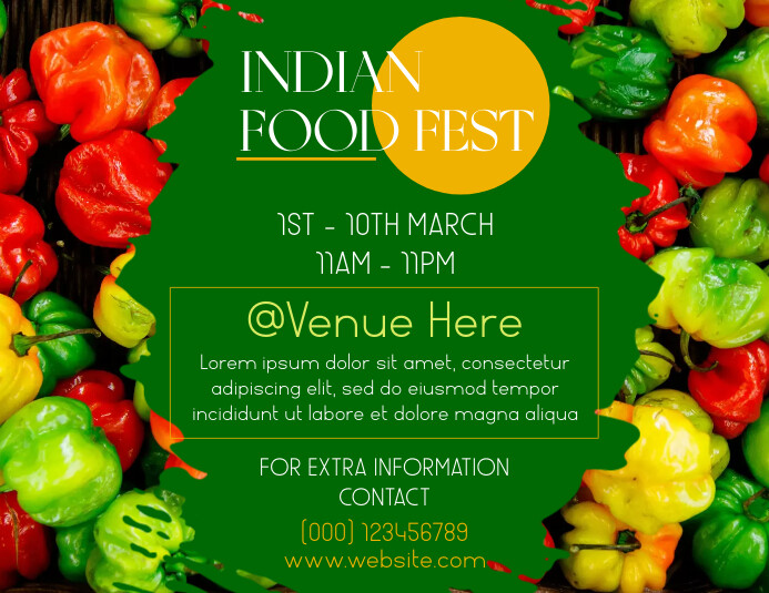 Plantilla de Restaurant Flyers: Indian | PosterMyWall