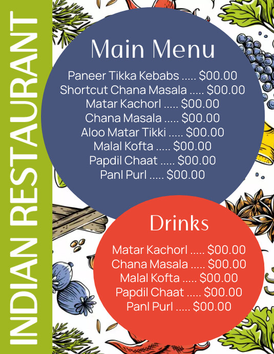 Restaurant Flyers: Indian Template | PosterMyWall