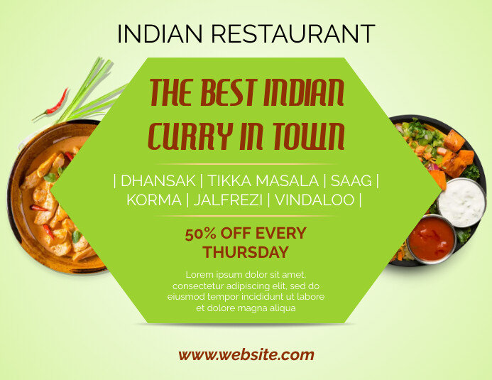 Restaurant Flyers: Indian Template | PosterMyWall
