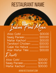Restaurant Flyers: Indian Template | PosterMyWall