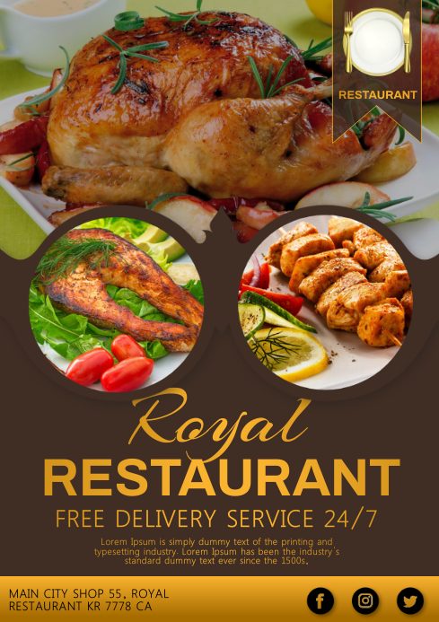 Restaurant food Template | PosterMyWall