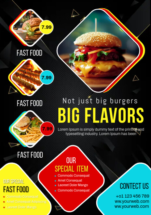 Restaurant food Template | PosterMyWall