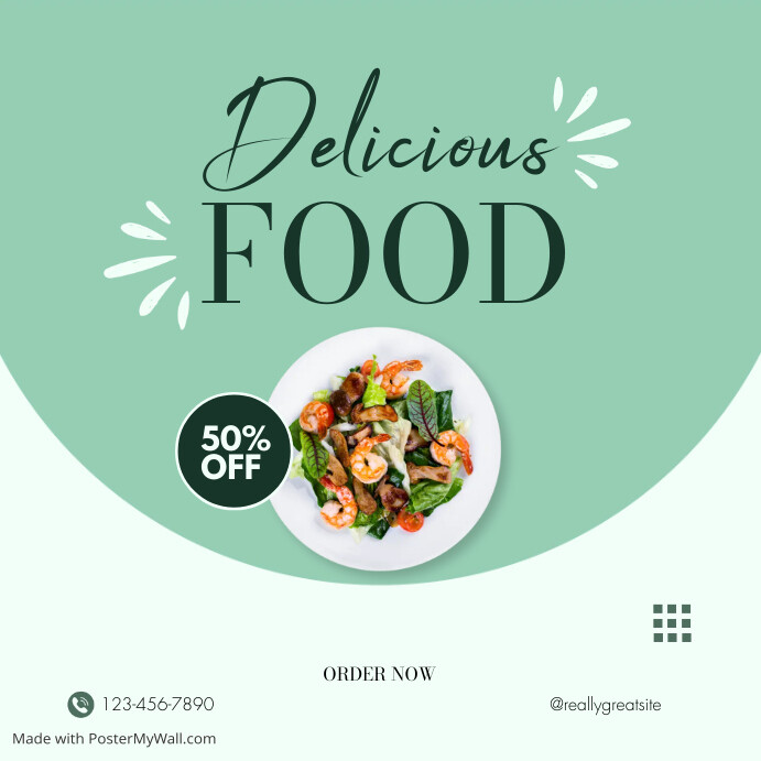 restaurant food instagram poster Template | PosterMyWall