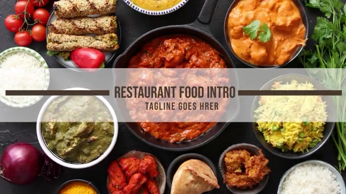 Restaurant Food Intro Video Template | PosterMyWall