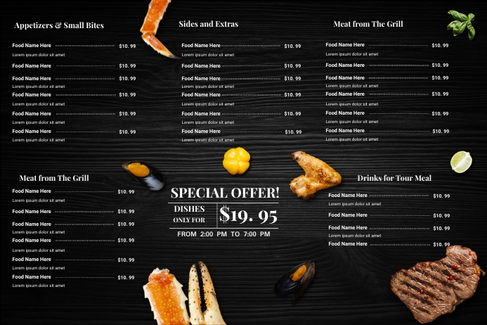 Copy of Restaurant Food Menu Banner | PosterMyWall