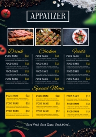 Restaurant Appetizer Food Menu Flyer Template | PosterMyWall