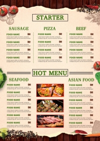 Restaurant Appetizer Food Menu Flyer Template | PosterMyWall