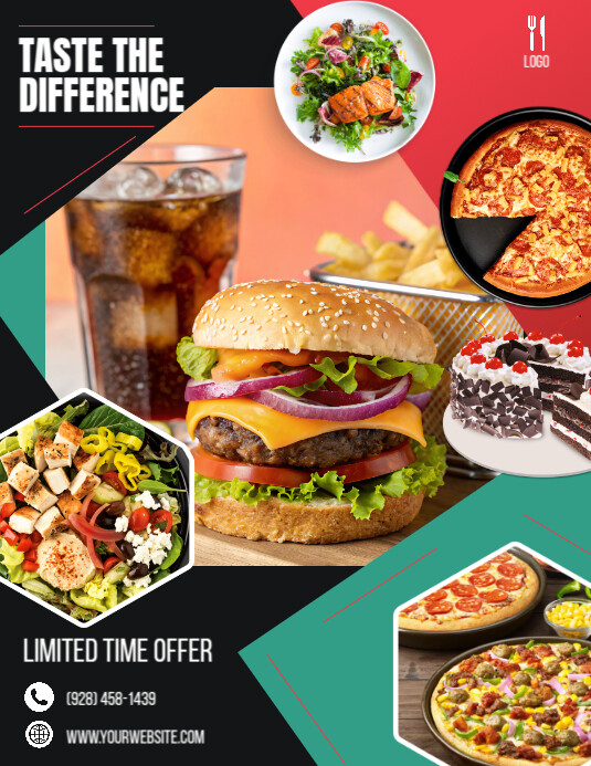 Restaurant Food Menu Flyer Template | PosterMyWall