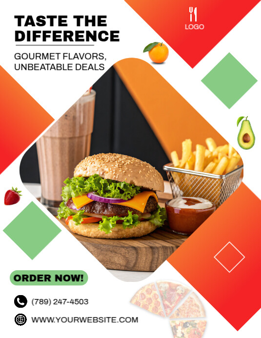 Restaurant Food Menu Flyer Template | PosterMyWall