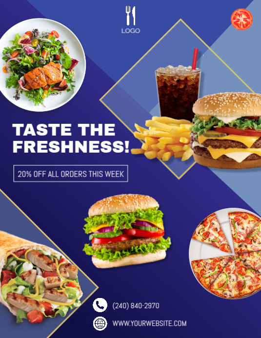 Restaurant Food Menu Flyer Template | PosterMyWall