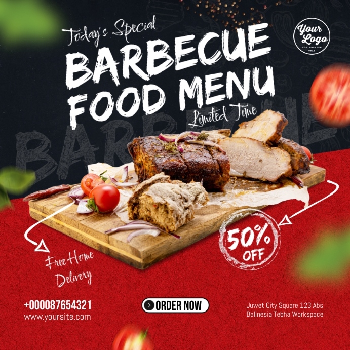 Restaurant Food Menu Instagram Promotion Template | PosterMyWall