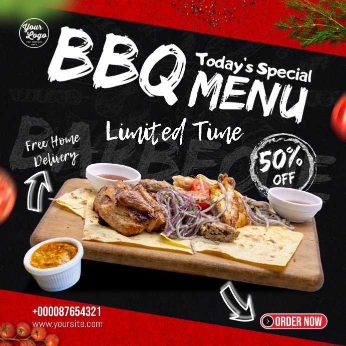 Restaurant Food Menu Instagram Promotion Template | PosterMyWall