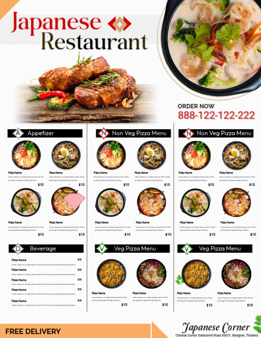 restaurant food menu new flyers cards Template | PosterMyWall