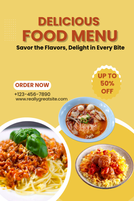 Restaurant Food Menu Poster เทมเพลต | PosterMyWall