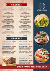 Restaurant Appetizer Food Menu Flyer Template | PosterMyWall