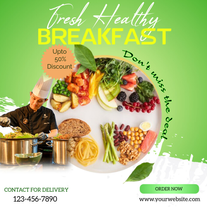 Restaurant food offers advertisement. Template | PosterMyWall