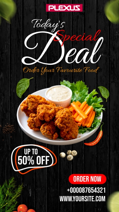 Restaurant Food Promotion Instagram Story Template | PosterMyWall
