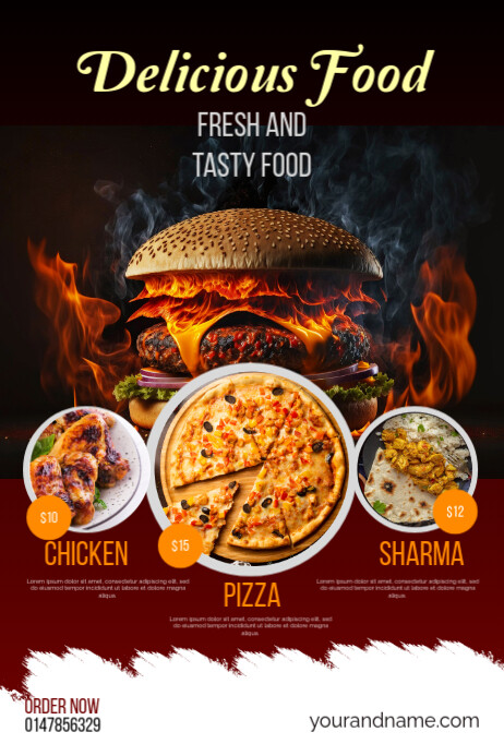 Restaurant foot template | PosterMyWall