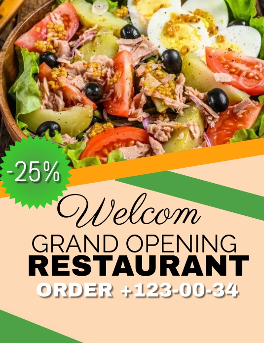 RESTAURANT GRAND OPENING Template | PosterMyWall