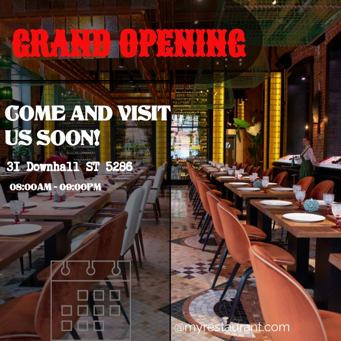 Restaurant grand opening Template | PosterMyWall