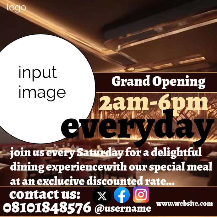 restaurant grand opening Template | PosterMyWall