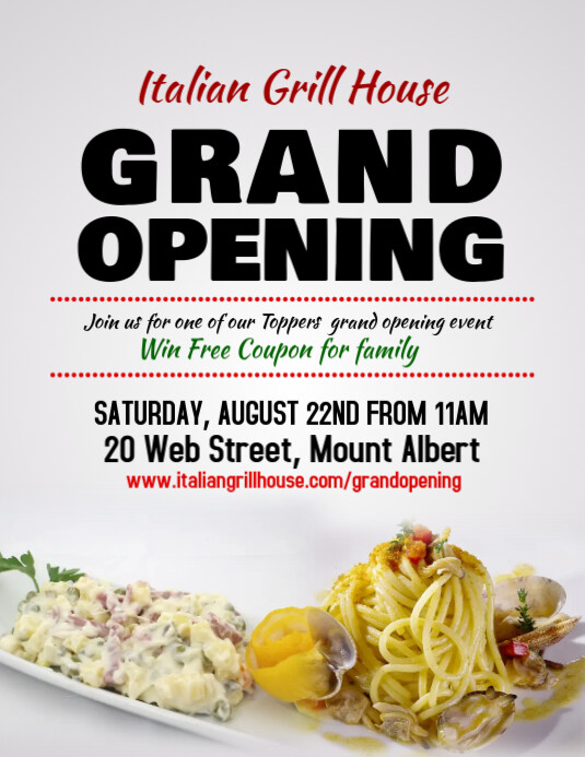 Restaurant Grand Opening Flyer Template PosterMyWall Restaurant Grand Opening Flyer Template PosterMyWall