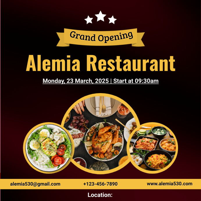 Copy of Restaurant grand opening poster | PosterMyWall