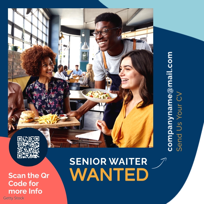 Plantilla de restaurant hiring post instagram post sticker | PosterMyWall