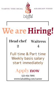 Hiring Poster Template | PosterMyWall