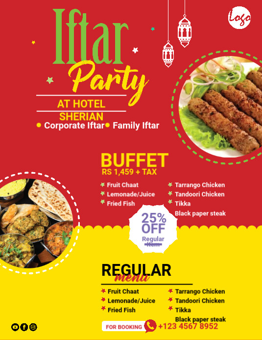 Restaurant Iftar Offer Flyer Template | PosterMyWall