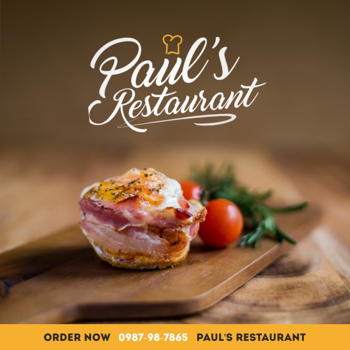 Restaurant Instagram Ad Template | PosterMyWall