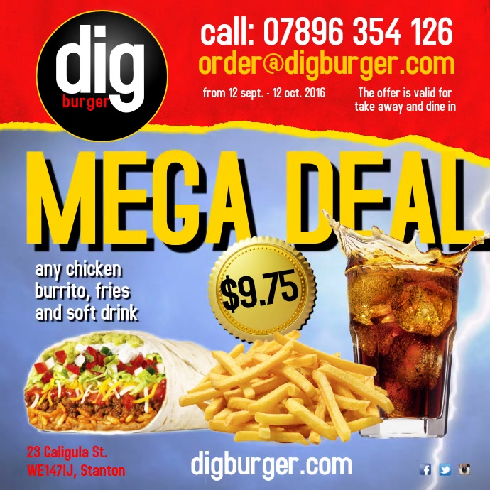 Restaurant Instagram Template | PosterMyWall