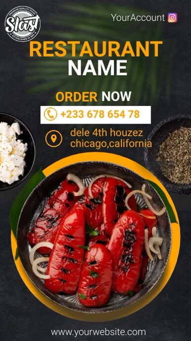restaurant instagram reel design Template | PosterMyWall