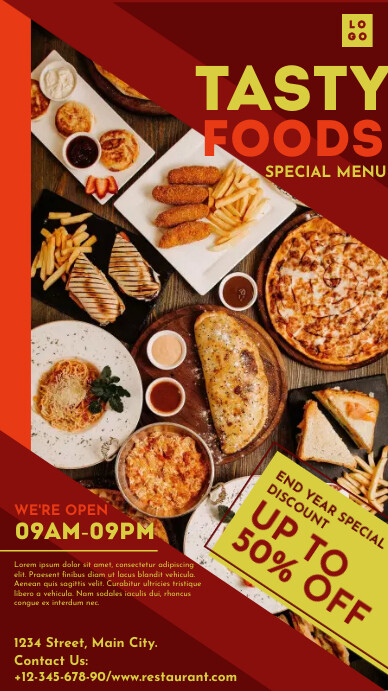 Restaurant Instagram Story Template | PosterMyWall