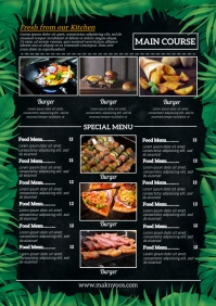 Restaurant Main Course Food Menu Flyer Template | PosterMyWall