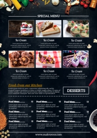 Restaurant Main Course Food Menu Flyer Template | PosterMyWall