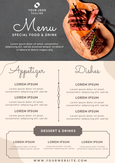Restaurant Menu Ads Template | PosterMyWall