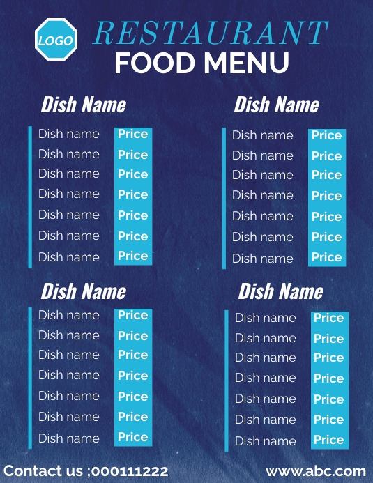 restaurant menu card Template | PosterMyWall