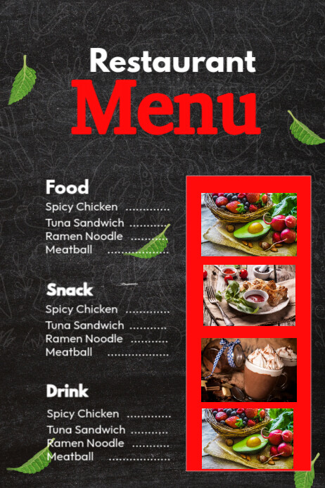 Copy of RESTAURANT MENU | PosterMyWall