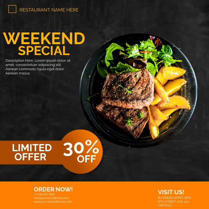 restaurant menu Template | PosterMyWall