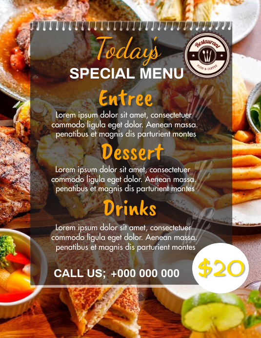 Copy of Restaurant Menu | PosterMyWall
