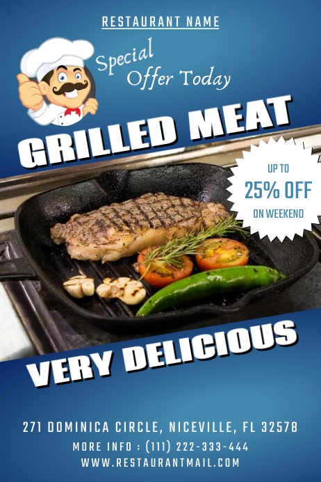 RESTAURANT MENU Template | PosterMyWall